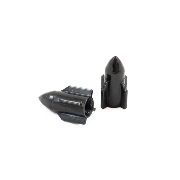 Rocket Valve Step Caps - Black – Perth County Moto