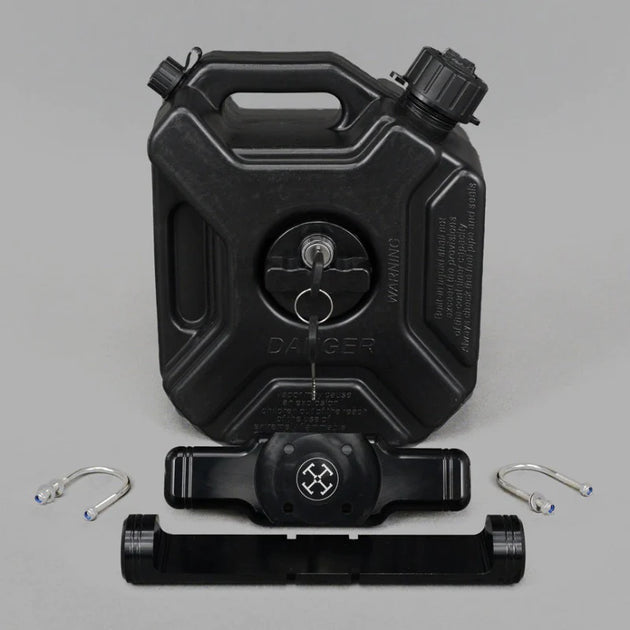 TJ Brutal Customs 3L Lockable Jerry Can and Sissy Bar Mount - Black ...